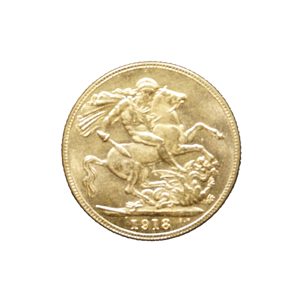 Libra GEORGIVS V 1918 Gold Suisse
